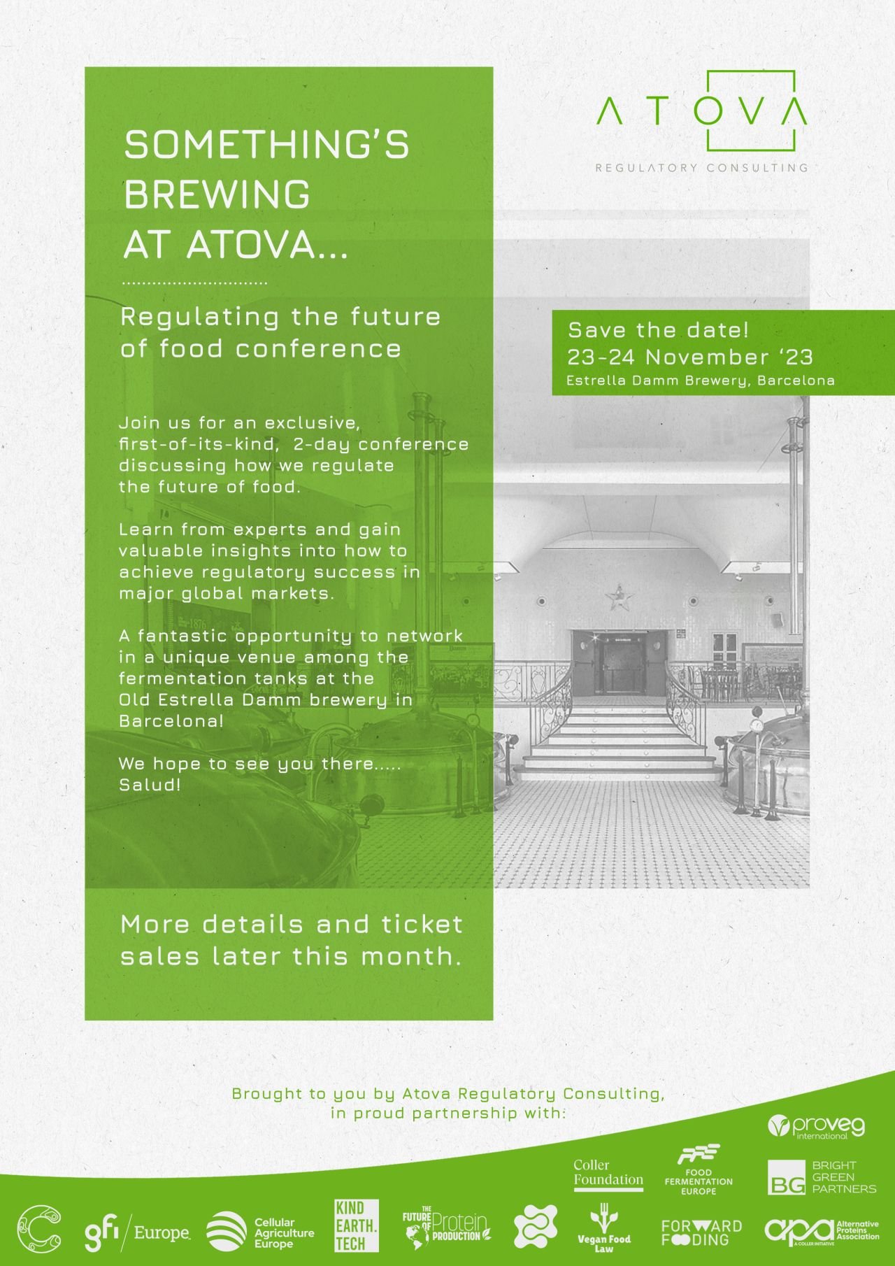 11/23-24 バルセロナで Atova社主催のカンファレンスにて細胞性食品（いわゆる「培養肉」）の日本の現状についてJACA登壇予定 ...